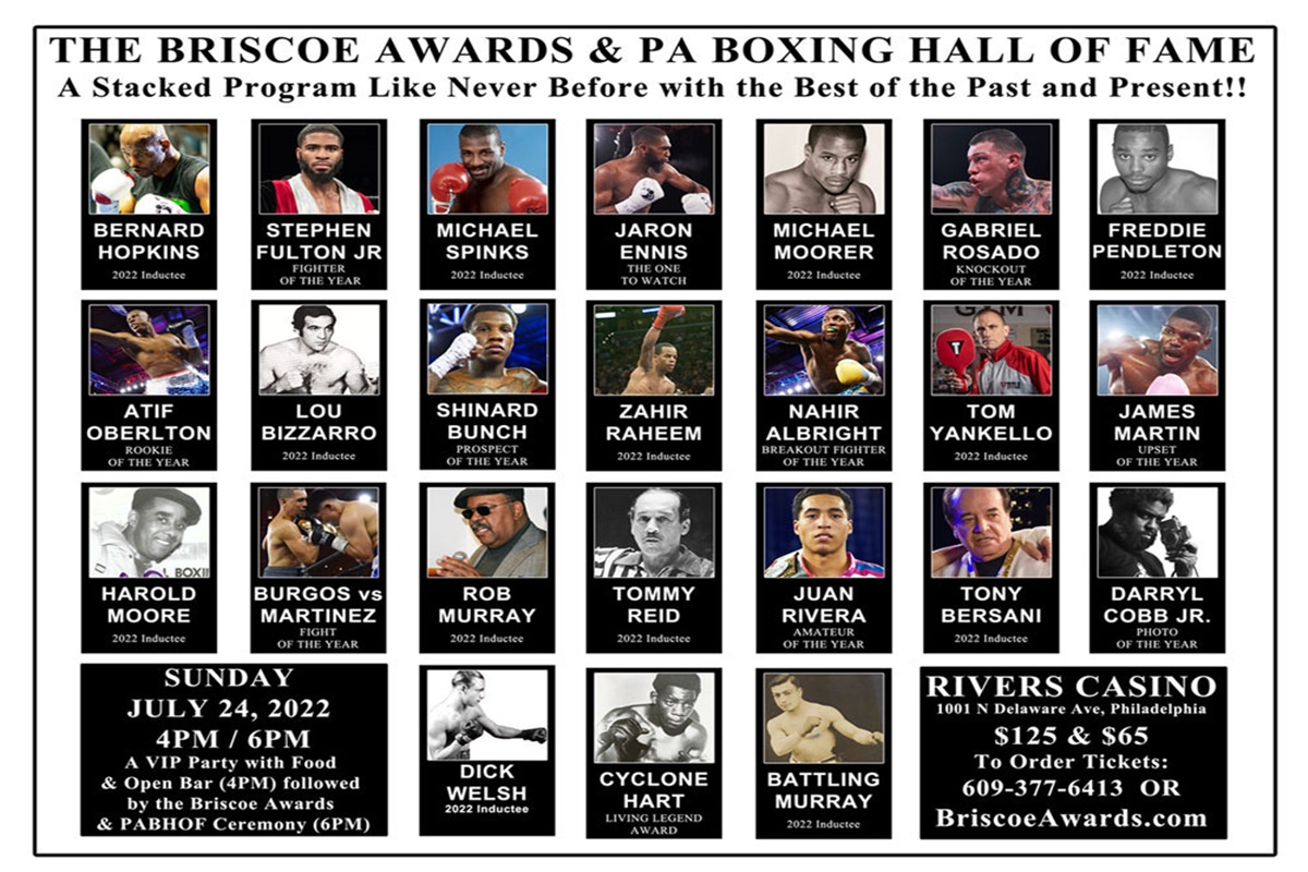 Max Boxing - News - Pennsylvania Boxing Hall of Fame and Briscoe Awards ...